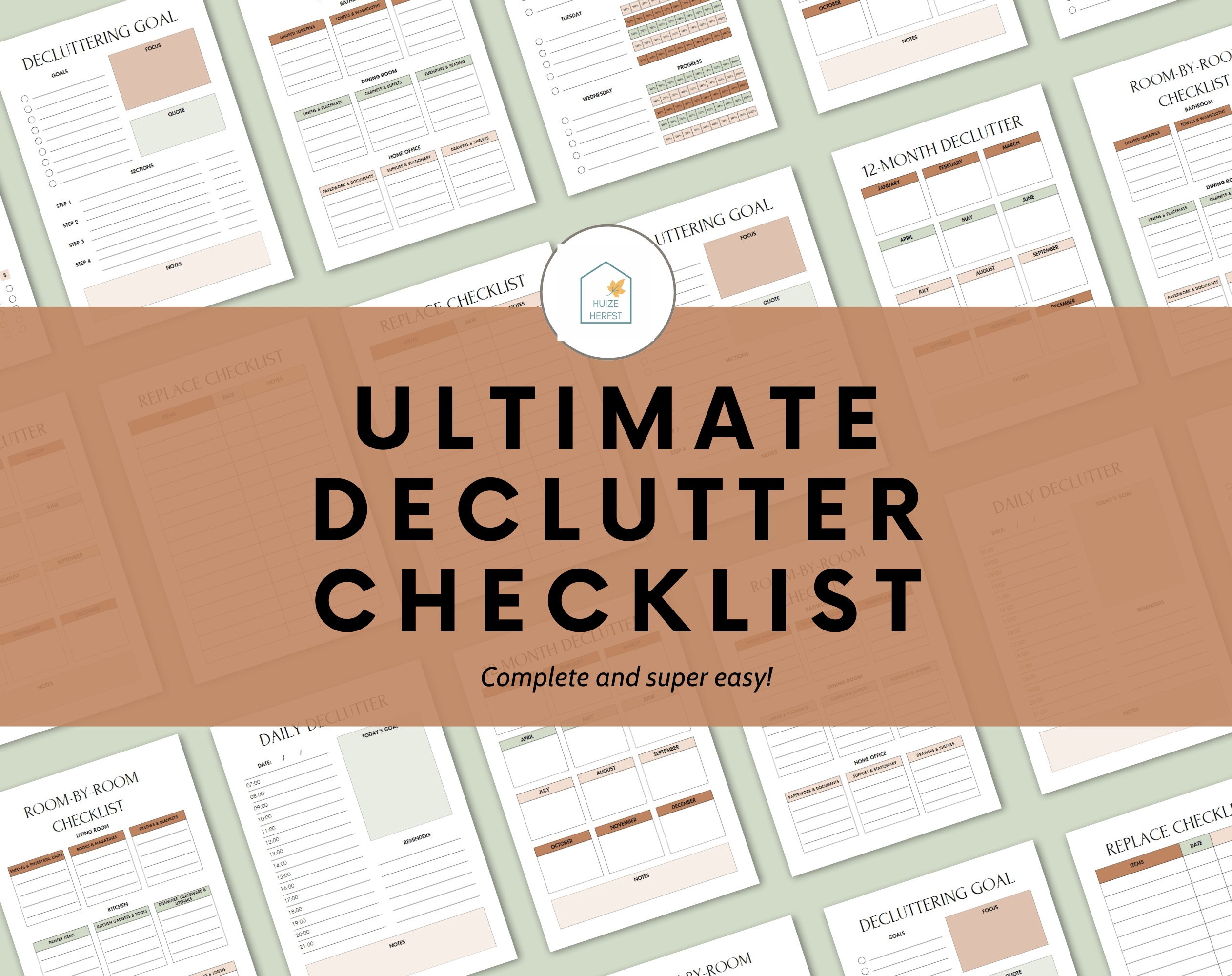Ultimate Declutter Checklist | 12-Month Declutter Plan | Room-by-Room ...