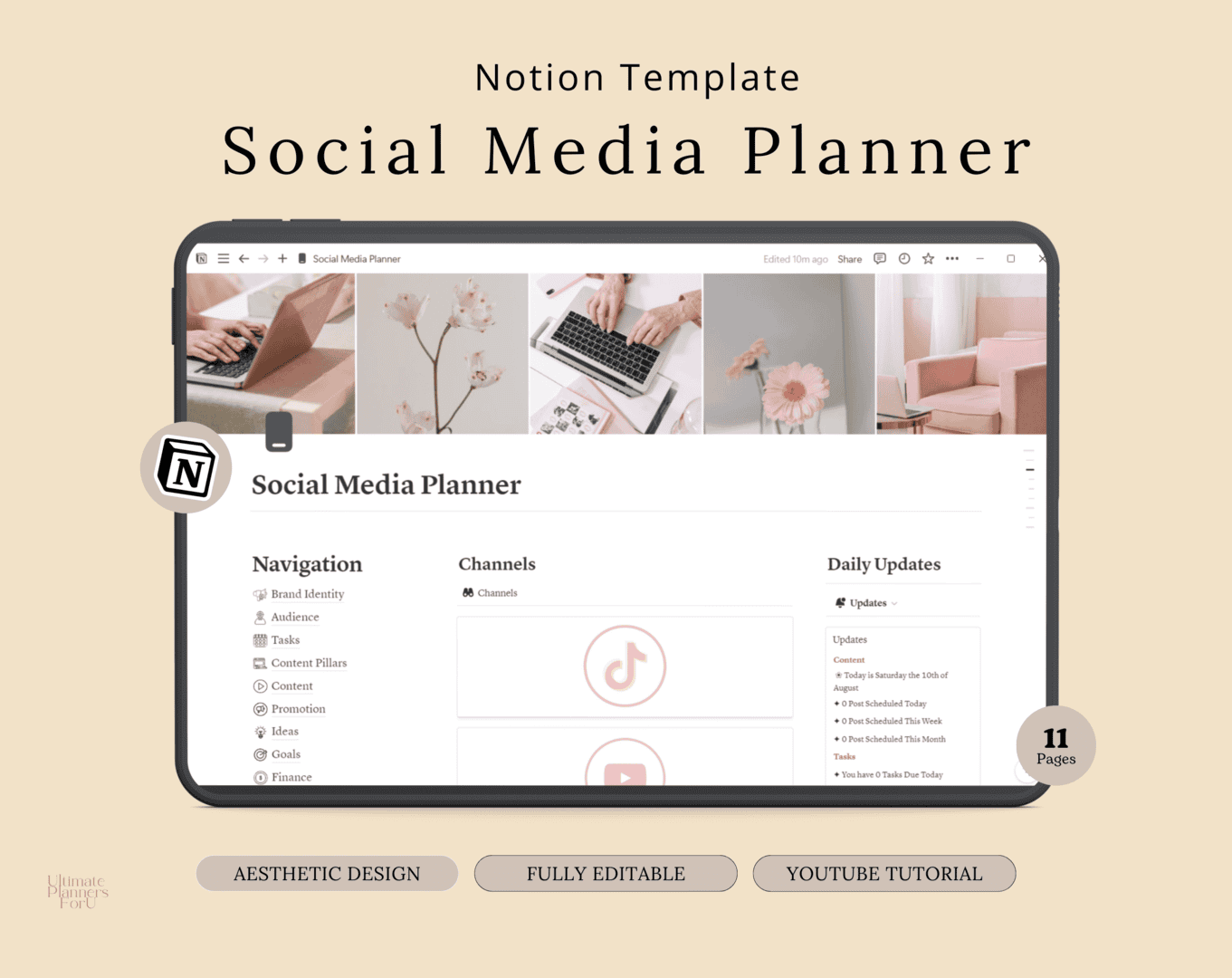Notion Template Social Media Planner | Content Planner | Content ...